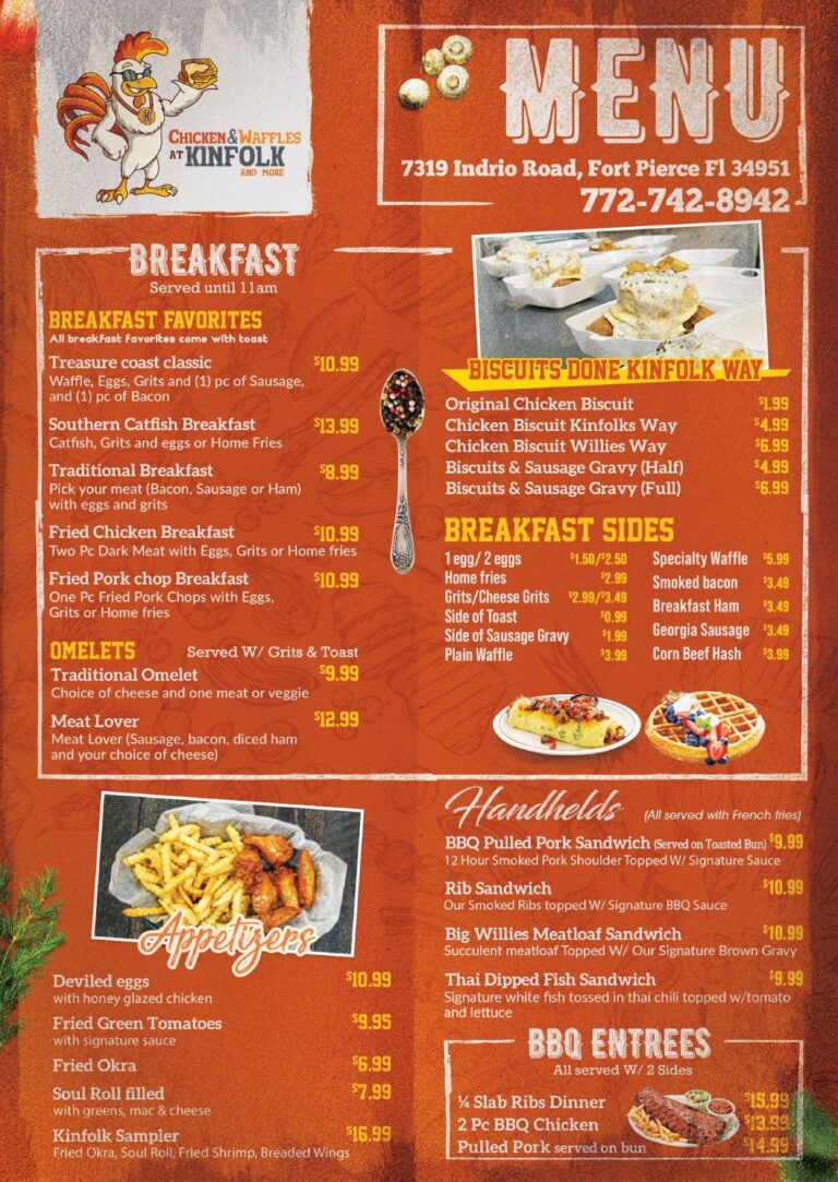 Menu – Kinfolk Chiken and Waffles